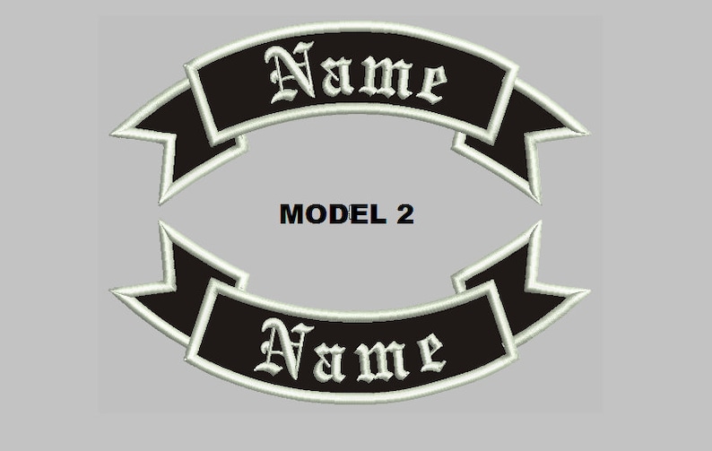 Curve Custom EMBROIDERED NAME TAG Iron on Patch Ribon Badge 5 - Etsy
