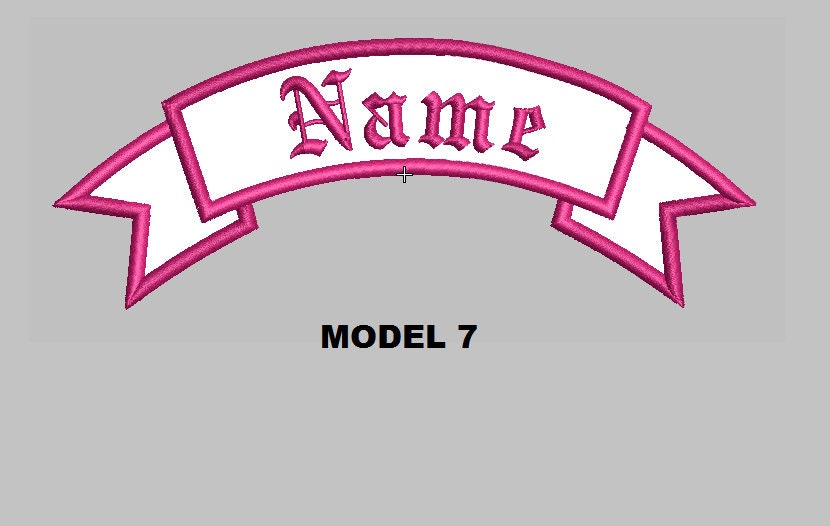 Curve Custom EMBROIDERED NAME TAG Iron on Patch Ribon Badge 5 - Etsy UK