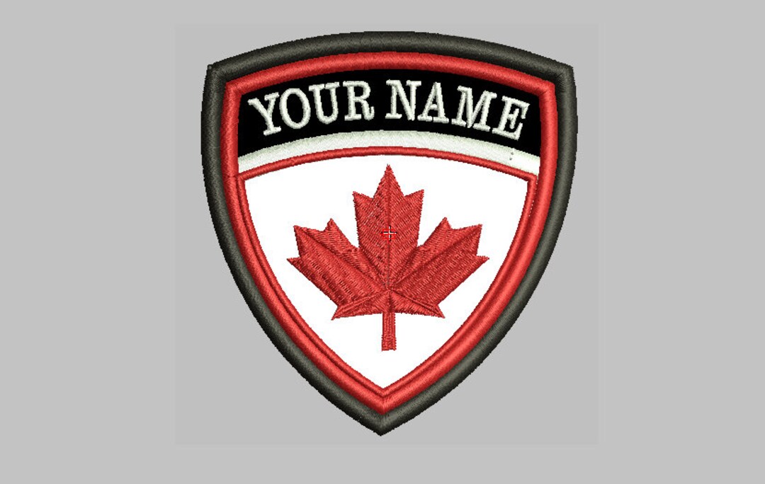 Custom Embroidered Name Patch SHIELD EMBLEM Canada Votre Prenombre Iron ...