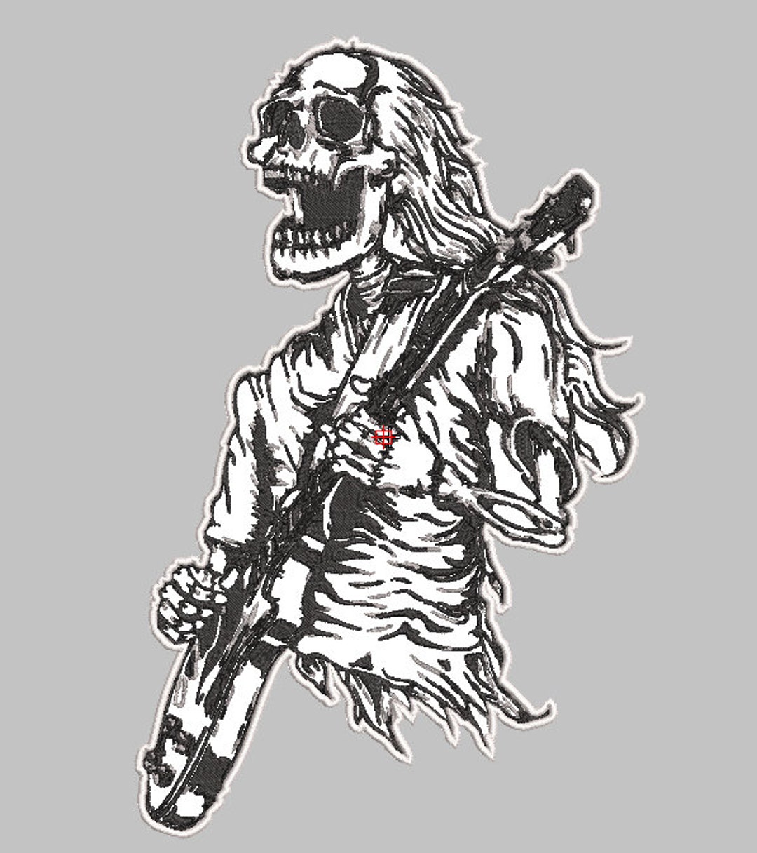 SKULL ROCKER Embroidered Patch 9" X 5.7" for Back Biker Jacket - Etsy