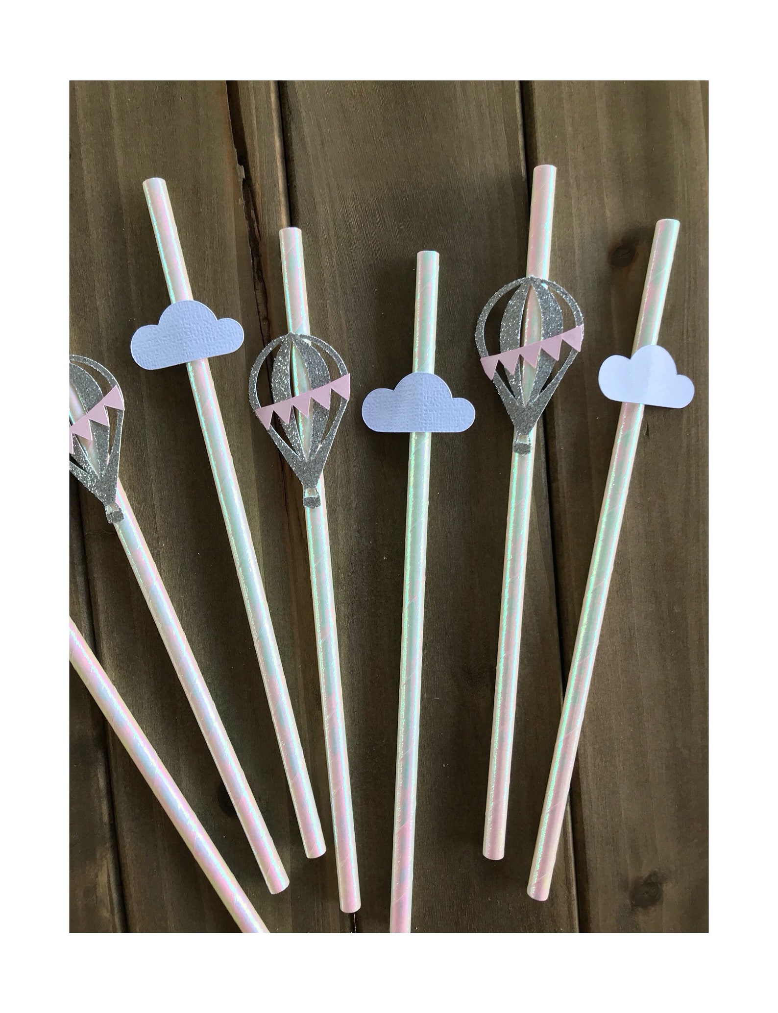 Up up & Away Straws 10CT / Hot Air Balloon Party - Etsy