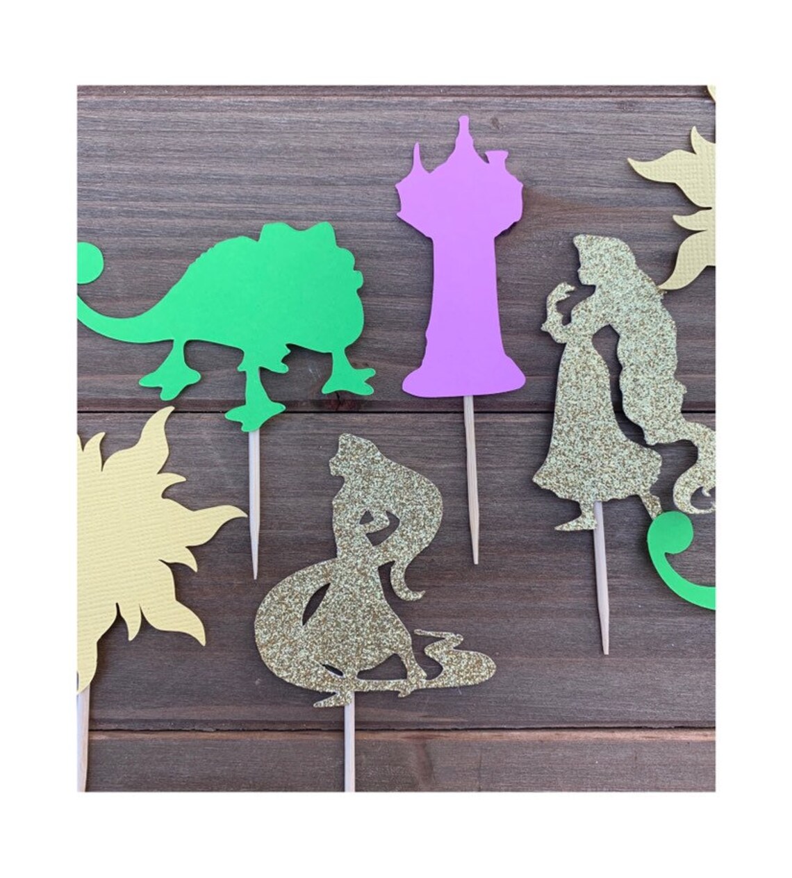 Tangled Cupcake Toppers 12CT / Rapunzel Birthday | Etsy