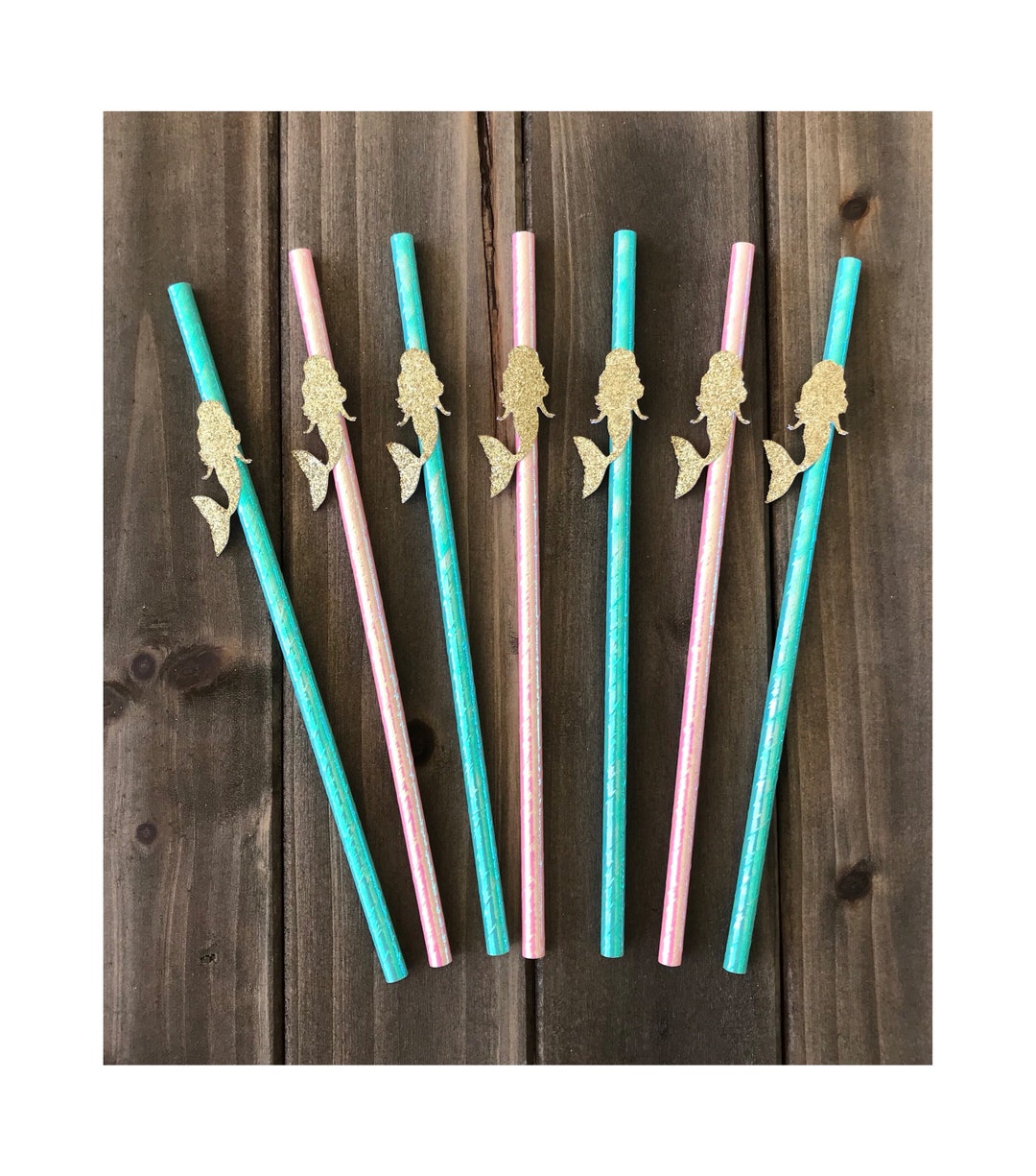 Mermaid Straws 10CT / Mermaid Party - Etsy