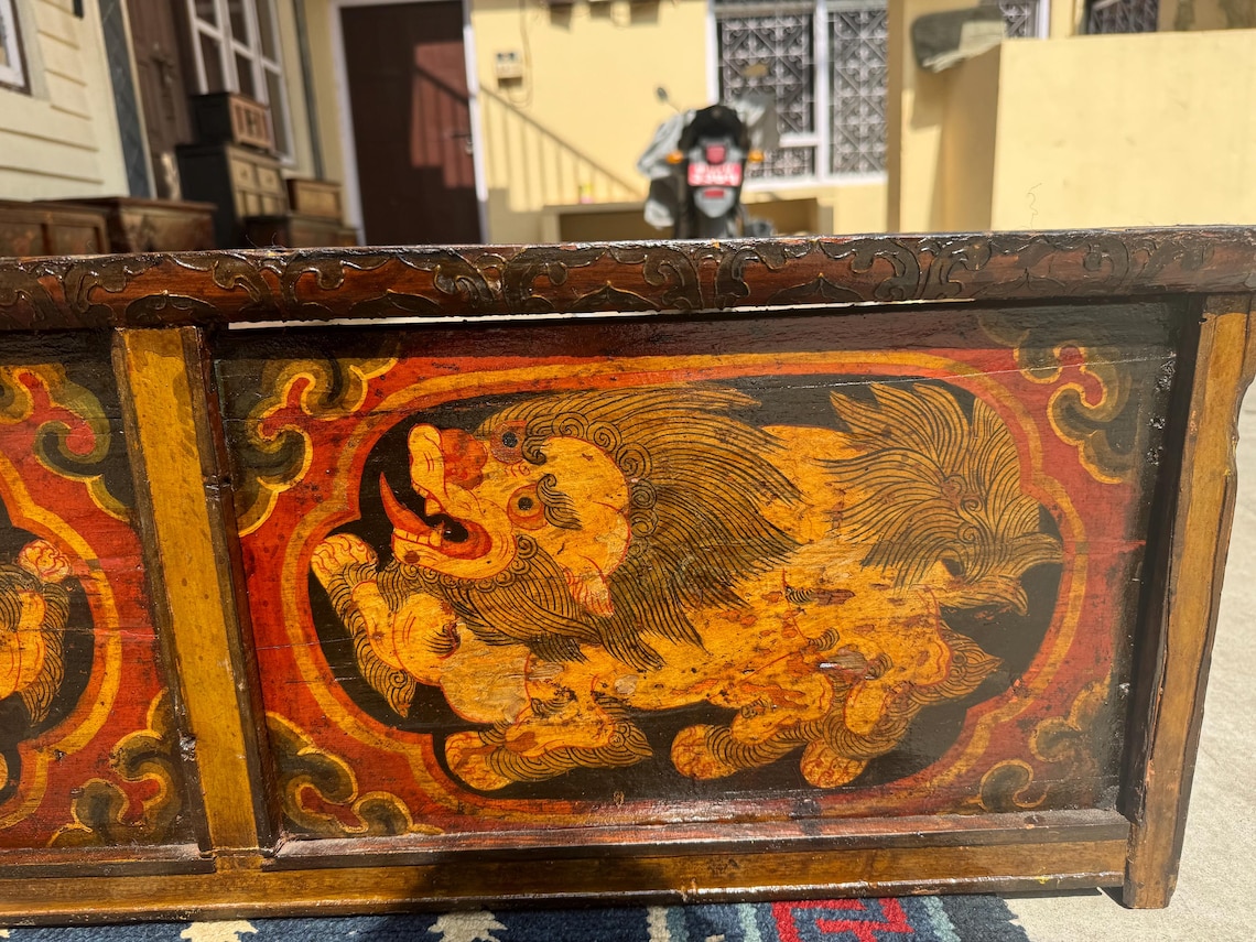 Antique Tibetan Furniture (snow Lion ) - Etsy