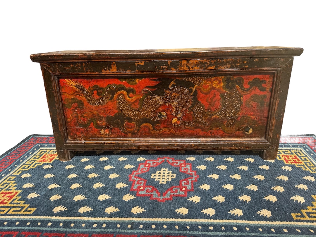 Antique Tibetan Dragon Table - Etsy