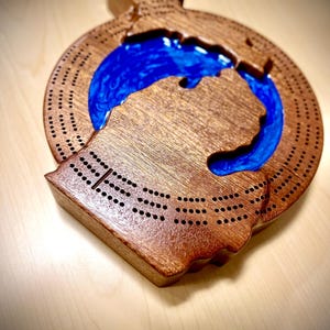 State of Michigan Cribbage Board, Great Lakes State, Personalized ...