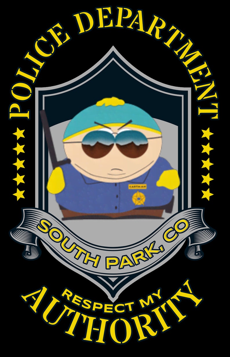 Officer Eric Cartman Respect My Authority T-shirt South Park Shirt Pop ...