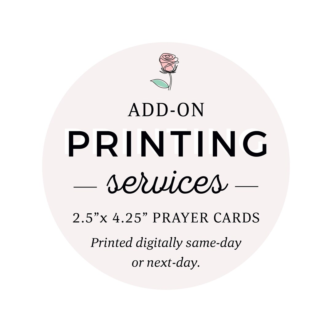 2.5"x4.25" Prayer Cards Printing Services | Digital Printing Invitation ...
