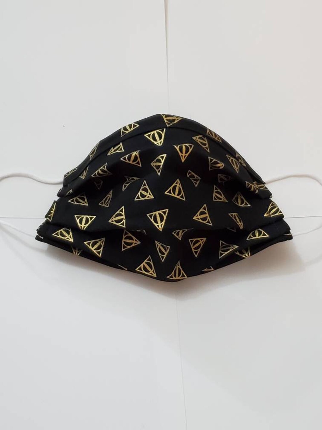 Harry Potter Gilded Gold Deathly Hallows Cotton Reusable Face Mask - Etsy