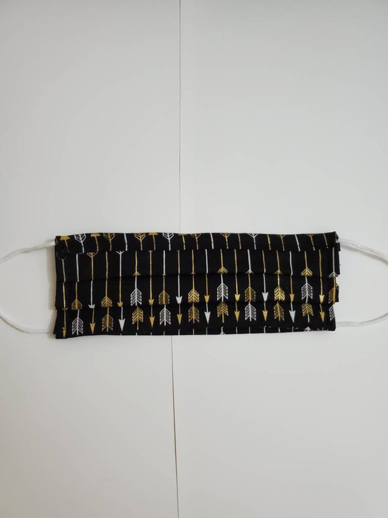 Black and Gold Arrows Cotton Reusable Face Mask - Etsy