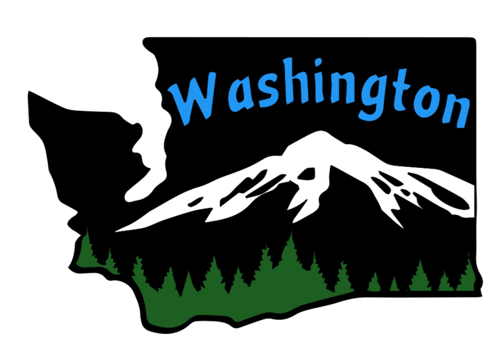Washington State Svg Multi-layer Vector File - Etsy