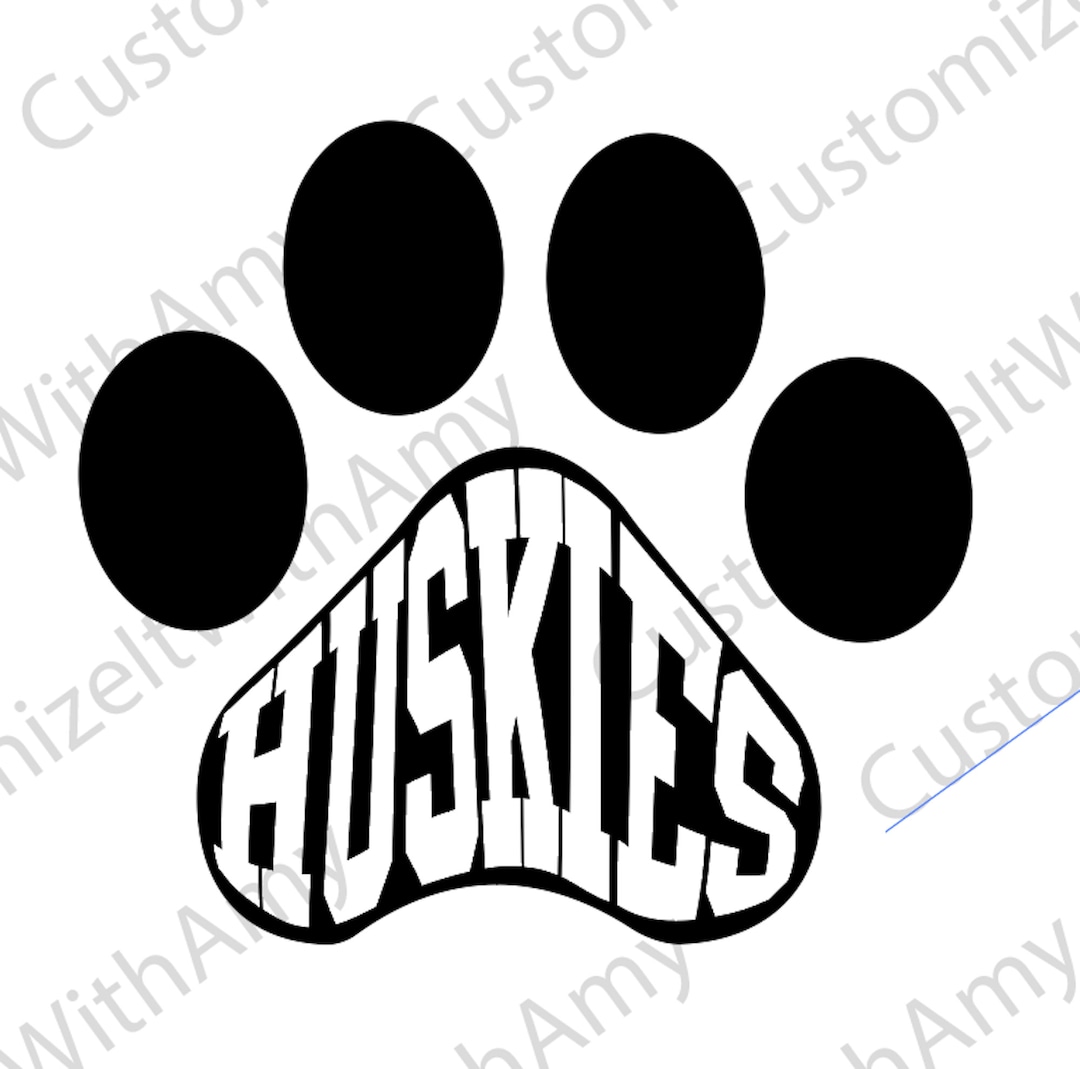 Huskies Svg, Huskies Paw Print, Huskies Vector Design - Etsy