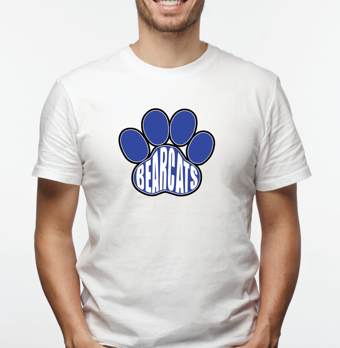 Bearcats Paw Print Digital Design: Svg, Png, Pdf, and Dxf Files ...