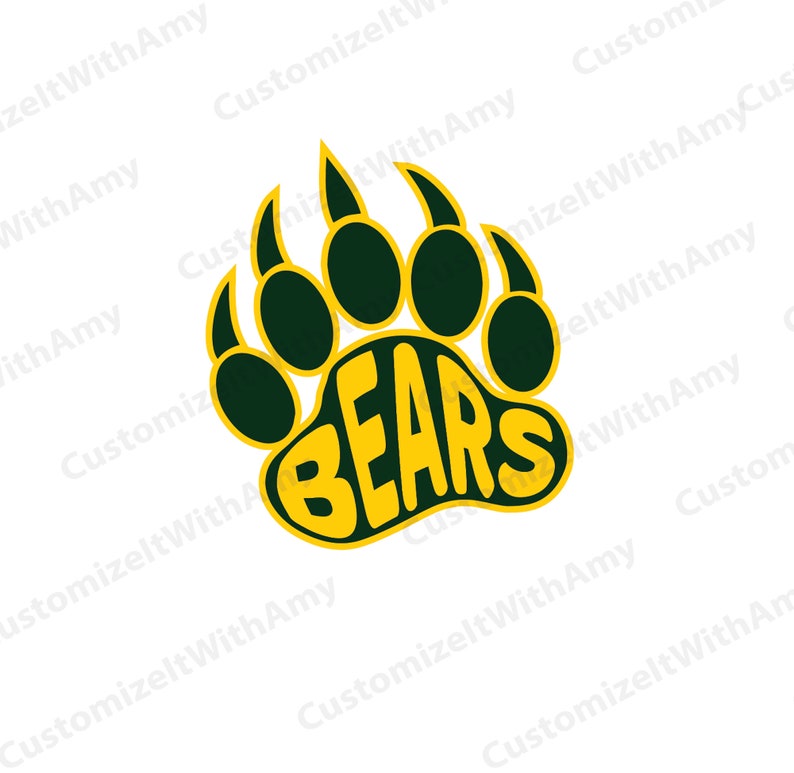 Bear Paw Digital Design: Svg, Pdf, Png, Dxf - Etsy