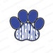 Bearcats Paw Print Digital Design: Svg, Png, Pdf, and Dxf Files ...