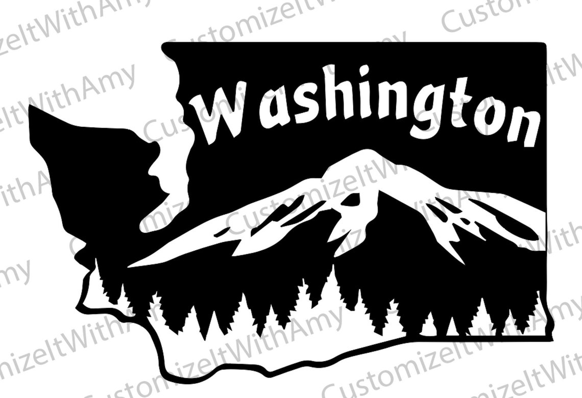 Washington State Svg Multi-layer Vector File - Etsy