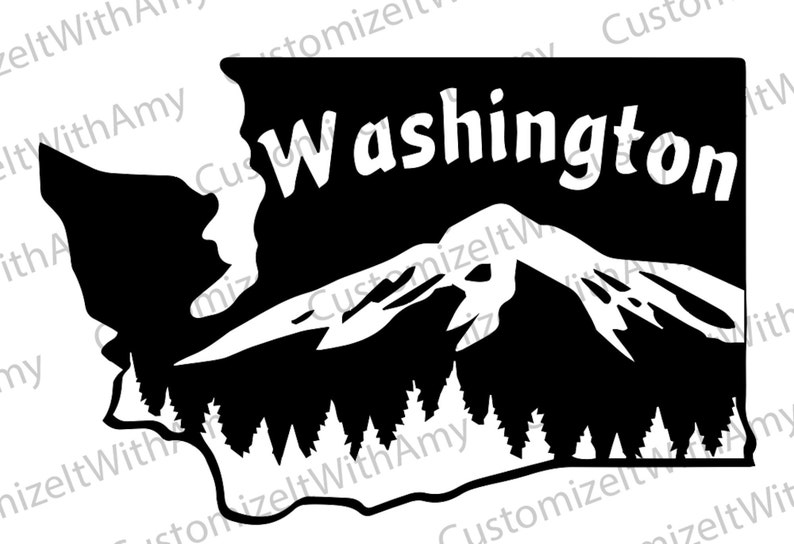 Washington State Svg Multi-layer Vector File - Etsy