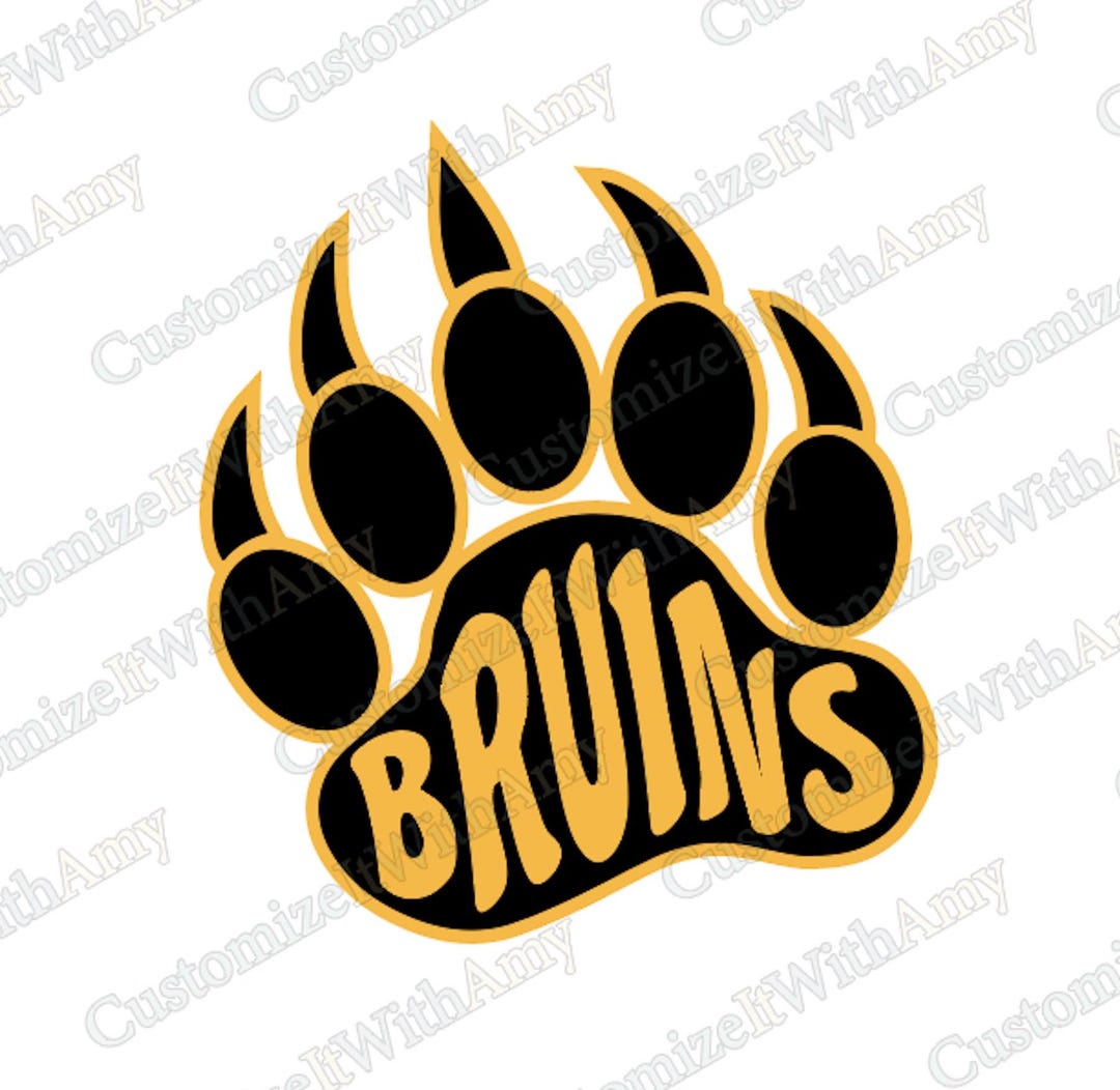 Bruins Paw Print: Digital File That Can Be Used to Make Stickers, Hats ...