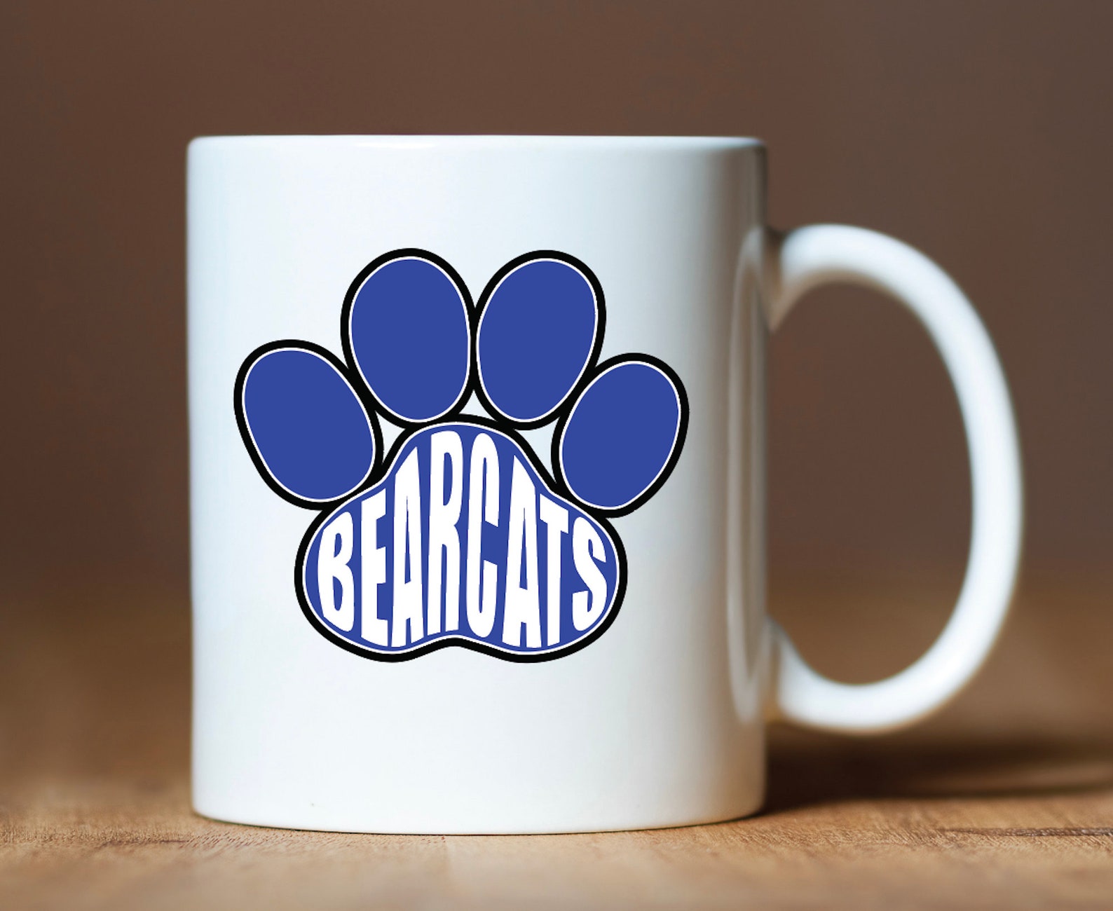 Bearcats Paw Print Digital Design: Svg, Png, Pdf, and Dxf Files ...