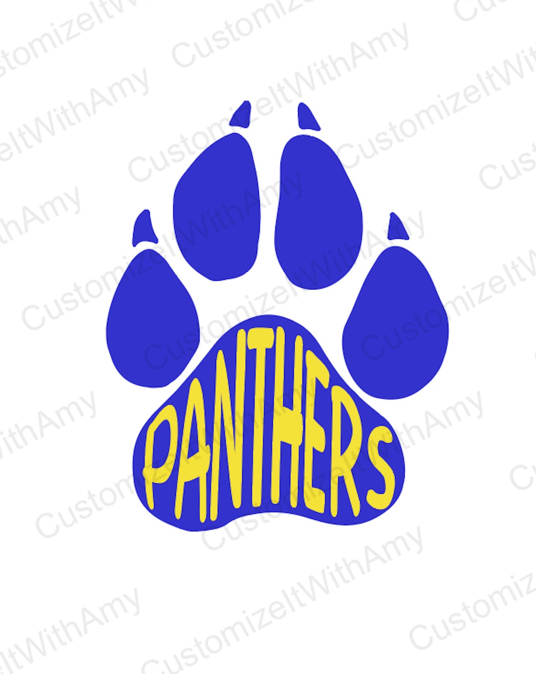 Panther Paw Digital Design: Svg, Png, Pdf, Dxf - Etsy