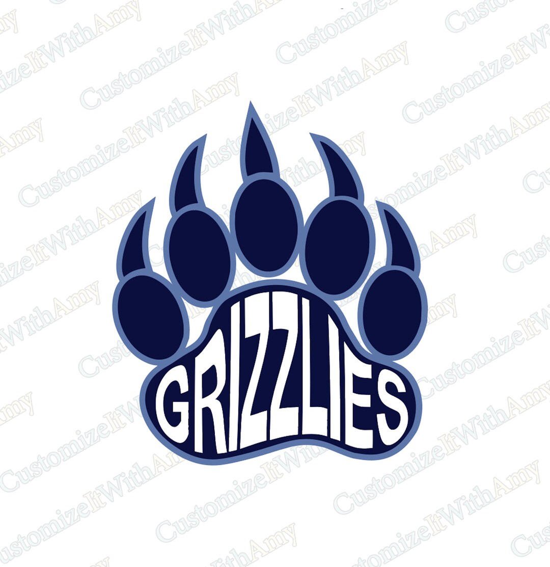 Grizzlies Mascot Digital Design: Svg, Pdf, Png, and Dxf Files Included ...