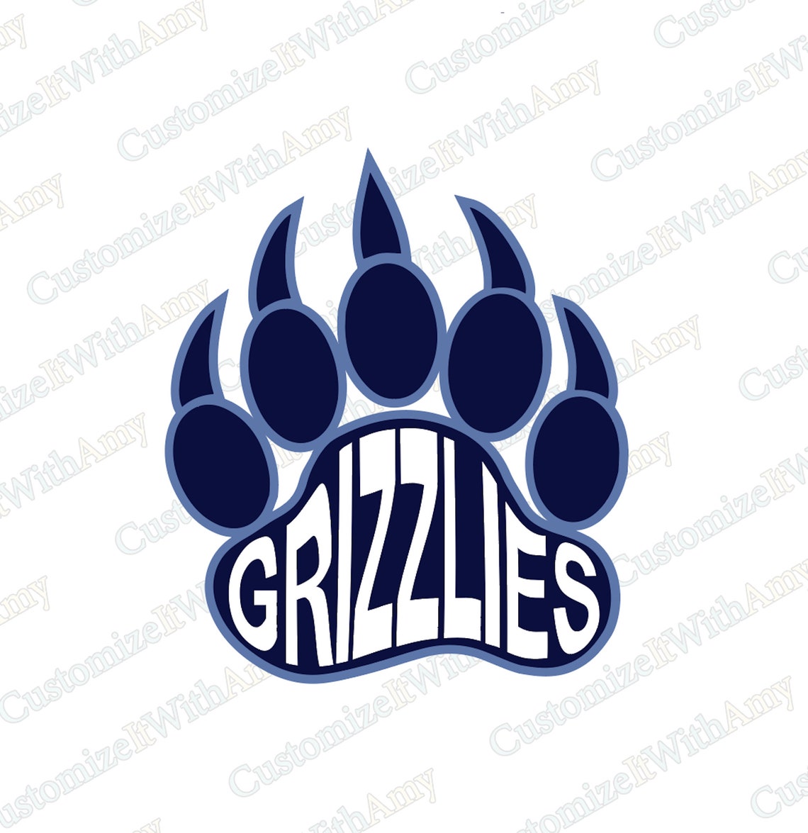 Grizzlies Mascot Digital Design: Svg, Pdf, Png, and Dxf Files Included ...