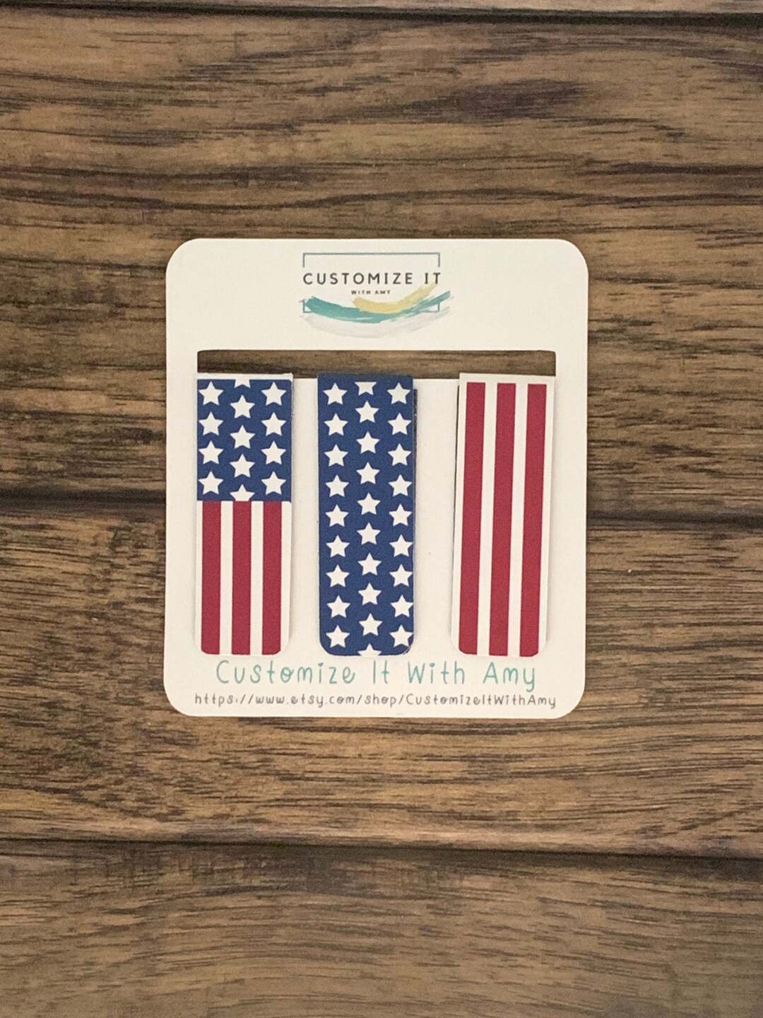 Stars and Stripes 3 Pack of Magnetic Bookmarks - Etsy