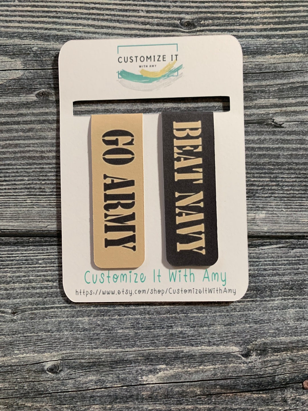 Go Army Beat Navy Magnetic Bookmarks Set - Etsy