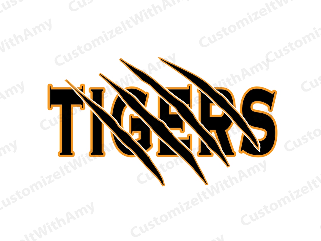 Tigers With Claw Marks Digital Design: Svg, Png, Pdf, Dxf Files ...