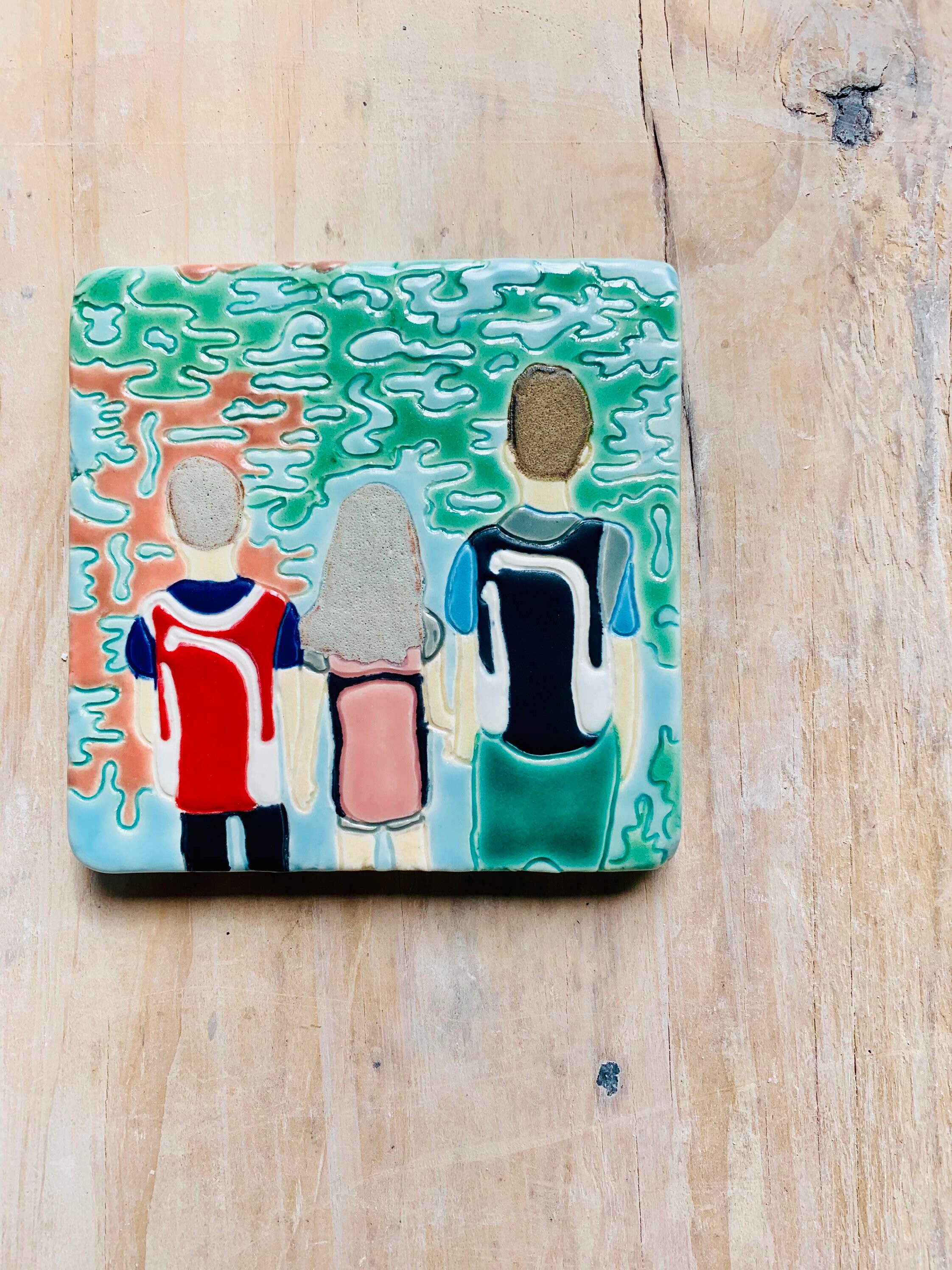 5x5 Custom Personalized Handmade Hand Painted Ceramic Art Tile, Created ...