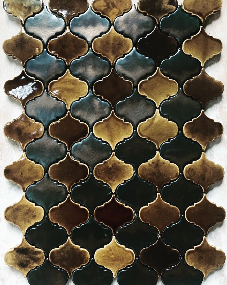3x3 Handmade Ceramic Lantern Tile 1 SQ FT Arabesque - Etsy