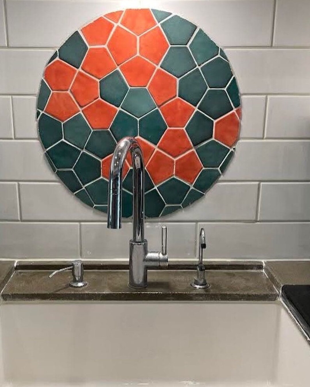 3x4 Handmade Geometric Ceramic Tile Kitchen Backsplash 1 SQ - Etsy