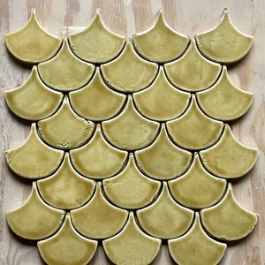 3x3 Handmade Ceramic Tile Kitchen Backsplash, 1 SQ FT, Moroccan Fish ...
