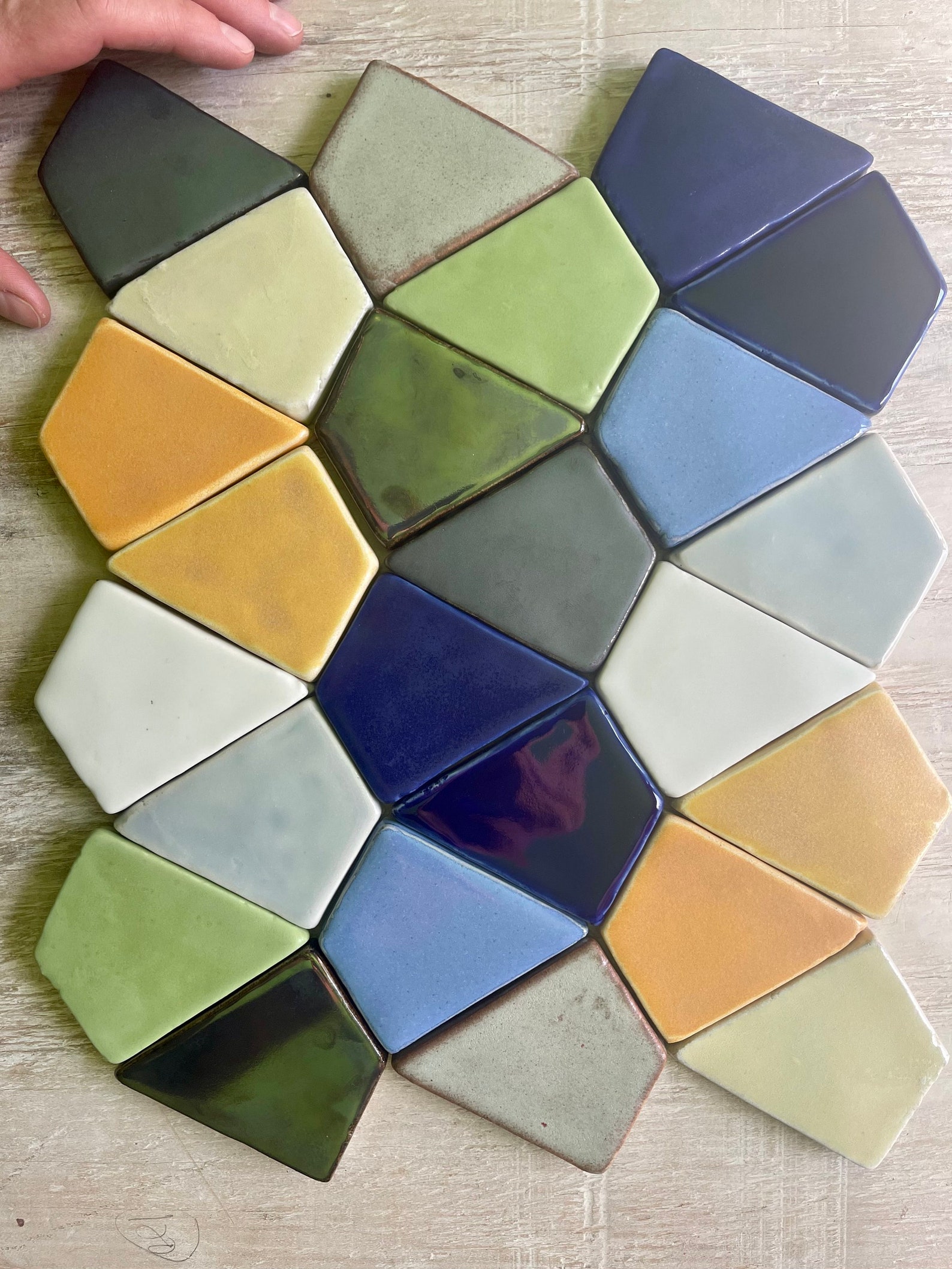 3x4 Geometric Kite Handmade Ceramic Tile Kitchen Backsplash 1 - Etsy UK