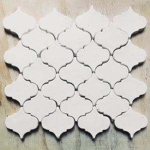 3x3 Handmade Ceramic Lantern Tile, 1 SQ FT Arabesque Handpainted Tile ...
