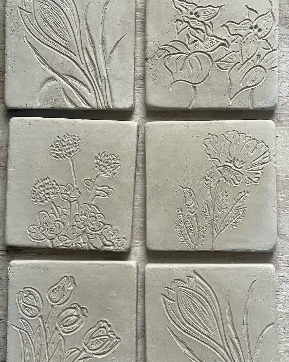 Handmade Thistle Flower Art Tile: Michigan Ceramic Backsplash (4x4) - Etsy