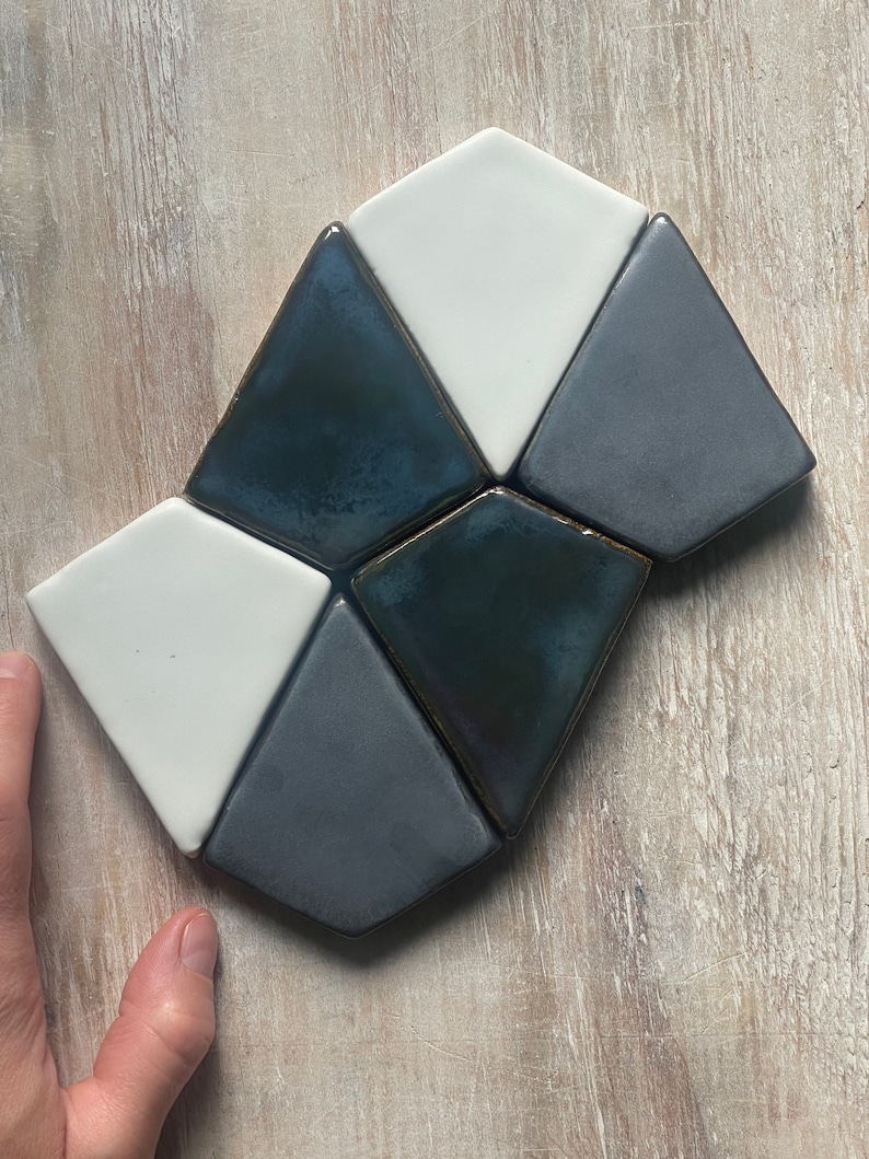3x4 Geometric Kite Handmade Ceramic Tile Kitchen Backsplash 1 - Etsy UK