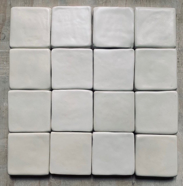 3x3 Handmade Ceramic Tile Backsplash, Bathroom or Kitchen Tile, 1 SQ FT ...