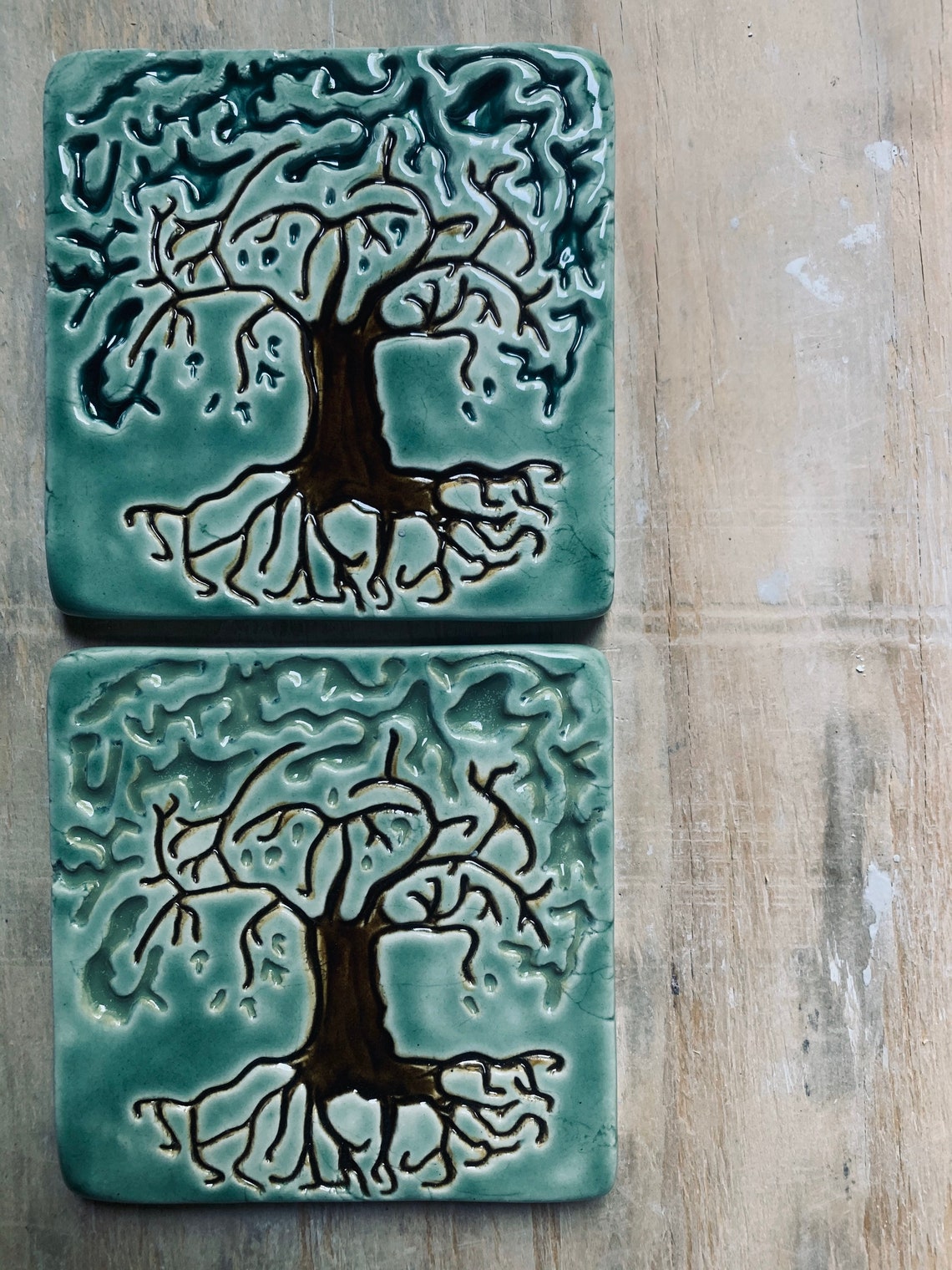 Ceramic Oak Tree 5x5 Art Tile, Wall Decor, Address, Outdoor, Nature Art ...