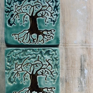 Ceramic Oak Tree 5x5 Art Tile, Wall Decor, Address, Outdoor, Nature Art ...