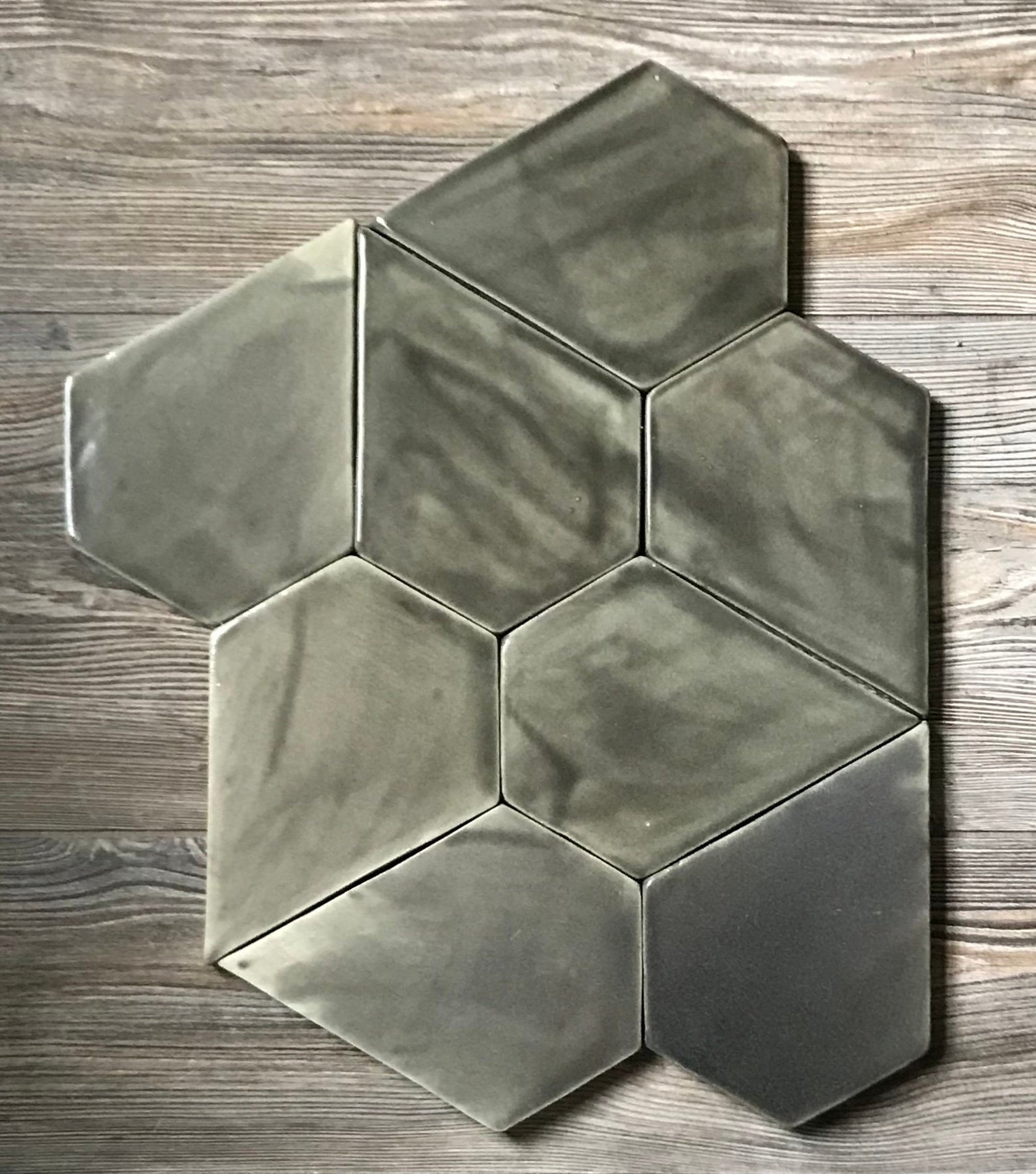 6x8 Geometric Hexagon Floret Handmade Ceramic Tile Kitchen - Etsy