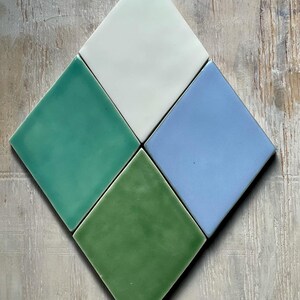 5x7 Handmade Geometric Ceramic Tile Kitchen Backsplash, Bathroom Shower ...