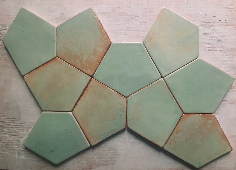 6x7 Pentagon Geometric Handmade Ceramic Tile 1 SQ FT - Etsy