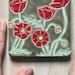 5x5 POPPY Flower Art Tile, Handmade Ceramic Art Tile , Michigan Tile ...