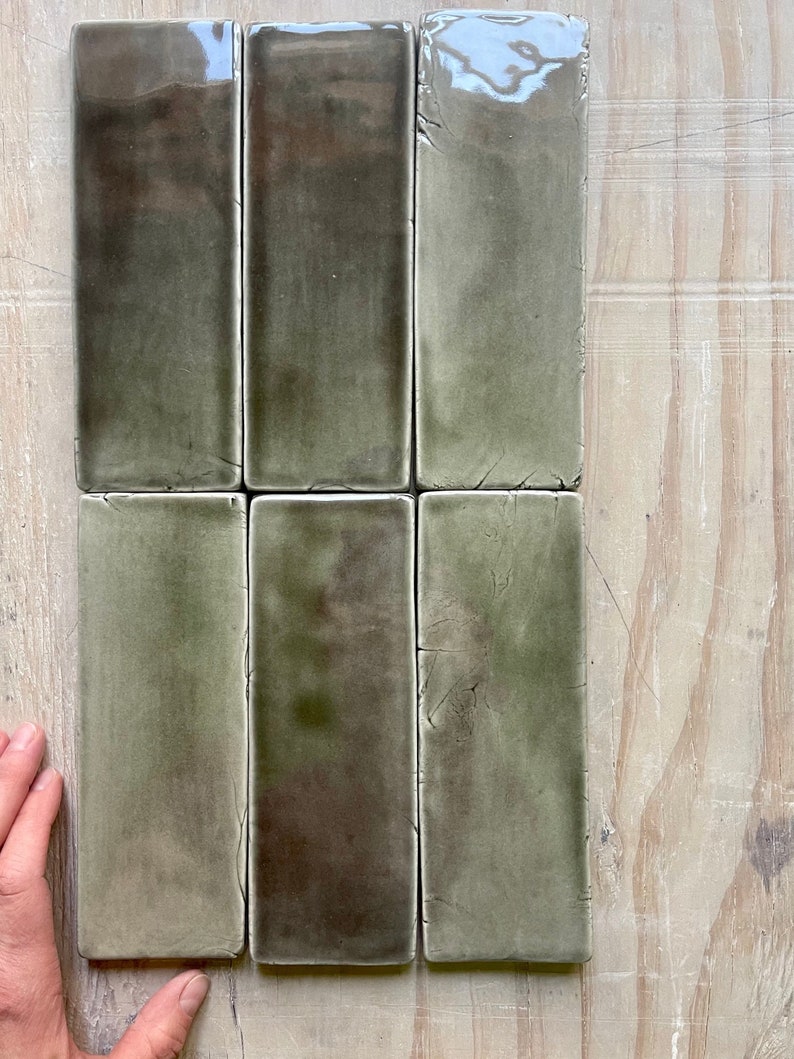 3x8 Handmade Ceramic Tile Backsplash Field Tile, 1 SQ FT, Kitchen and ...