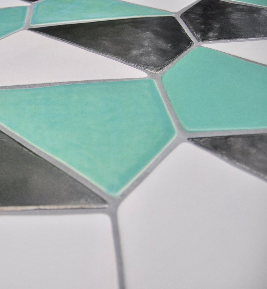 Handmade Kite Ceramic Tile: Aqua, White, Palladium Glazes (6x8 Inch) - Etsy