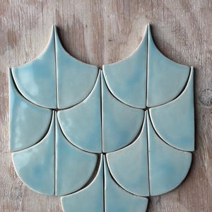 Handmade Geometric Ceramic Tile: Mid-century Modern Backsplash (3x6, 1 ...