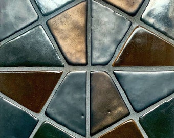5x7 Handmade Geometric Ceramic Tile Kitchen Backsplash | Etsy