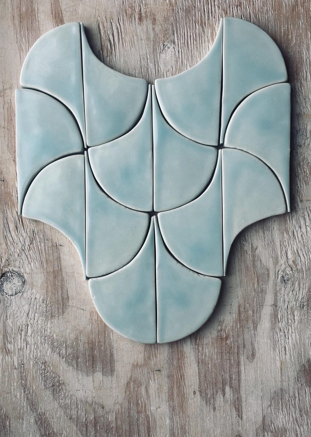 Handmade Geometric Ceramic Tile: Mid-century Modern Backsplash (3x6, 1 ...