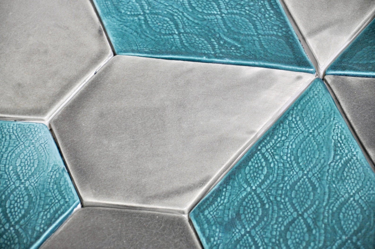 6x8 Geometric Hexagon Floret Handmade Ceramic Tile Kitchen - Etsy